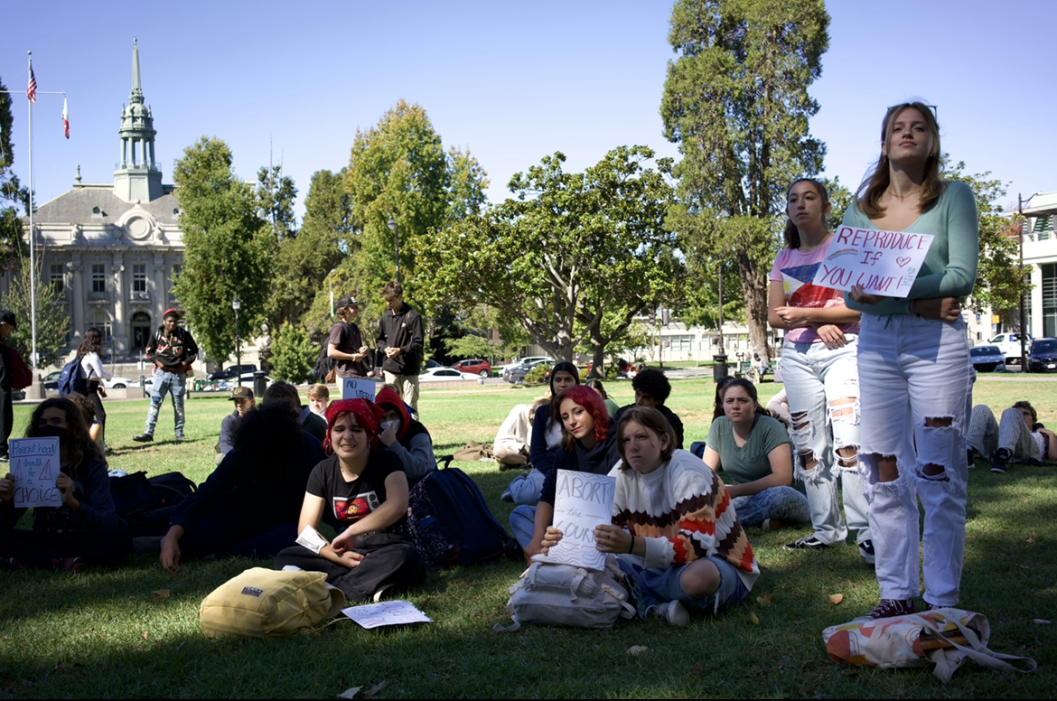 Teen Reproductive Justice Club protests for abortion rights — Berkeley ...